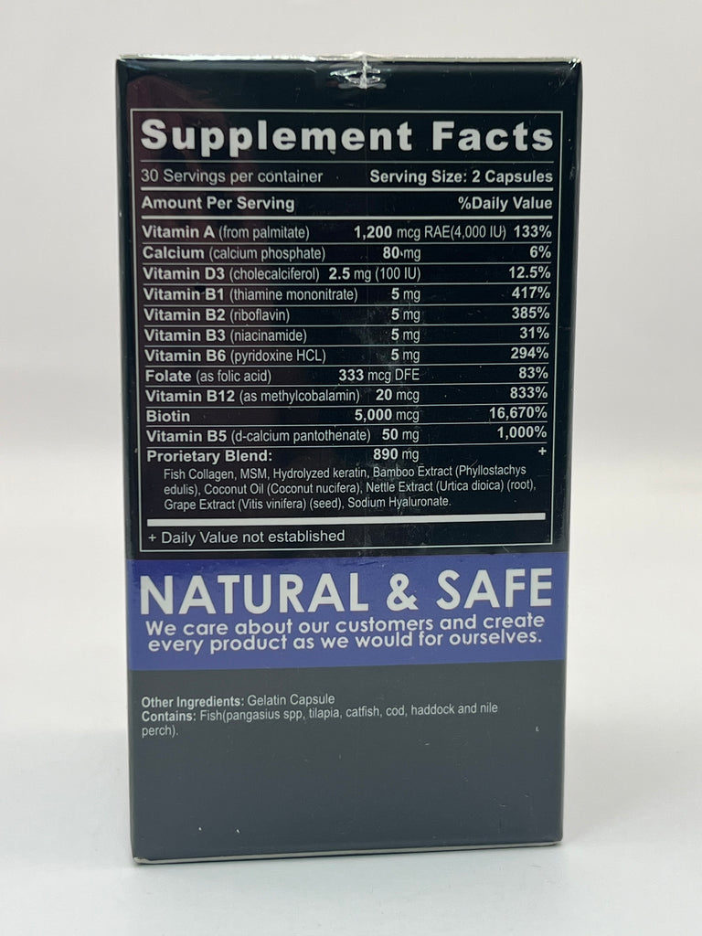 BIOTIN 60 CAP N&M – Total Detox USA