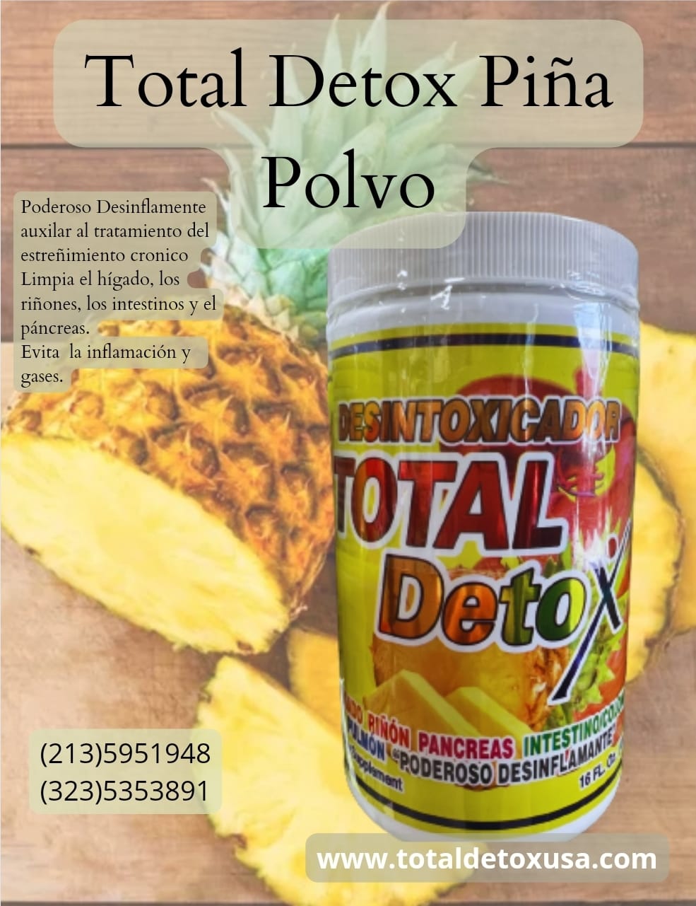 Total detox sabor Piña – Total Detox USA